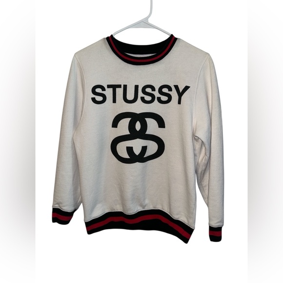 Stussy | Shirts | Vintage Stussy Double Logo Crewneck Sweatshirt Size ...
